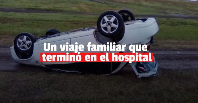 Una familia volcó en la ruta a la Rioja: un herido con graves heridas ...